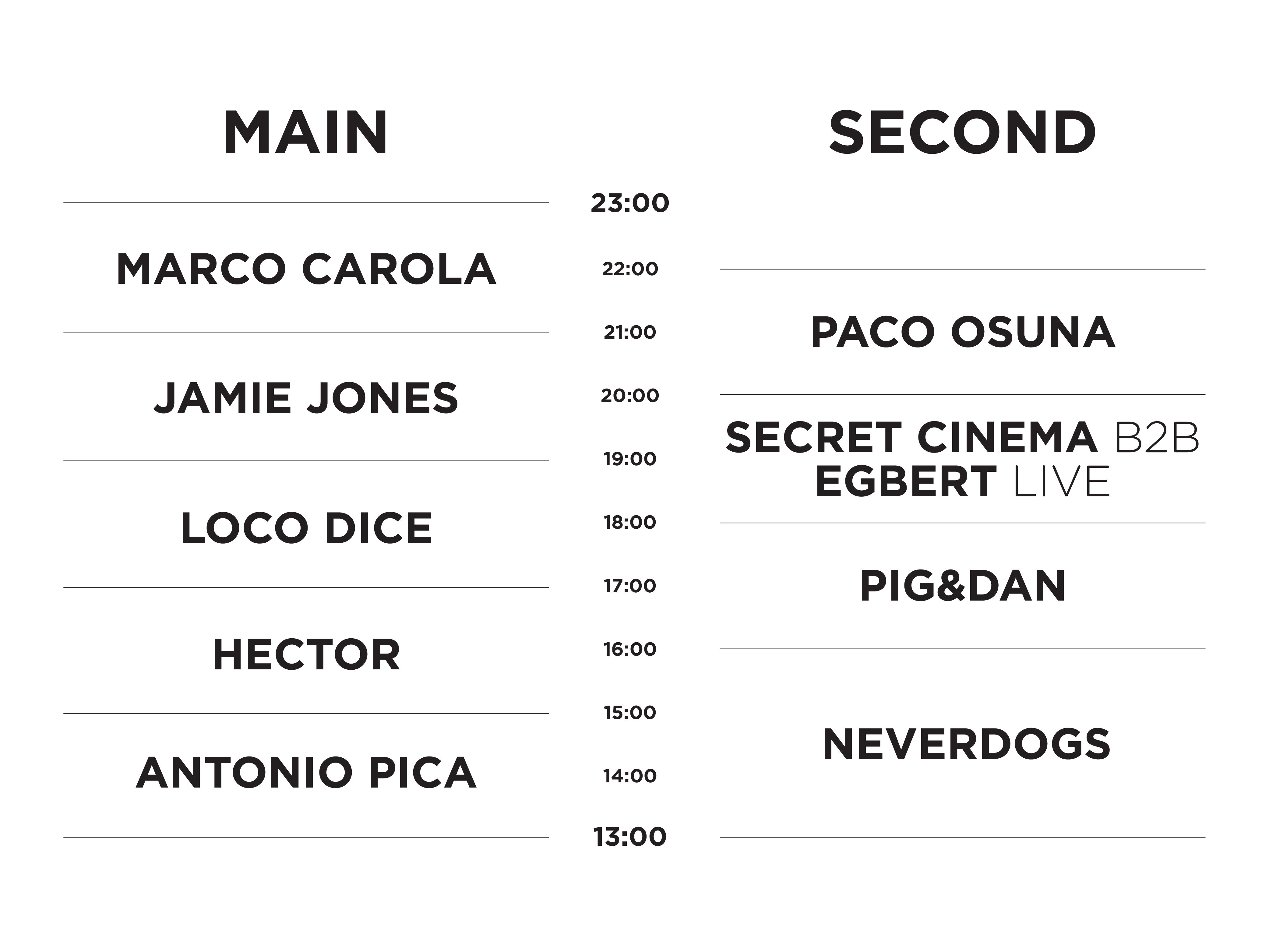 Timetable » Music On Festival 2022