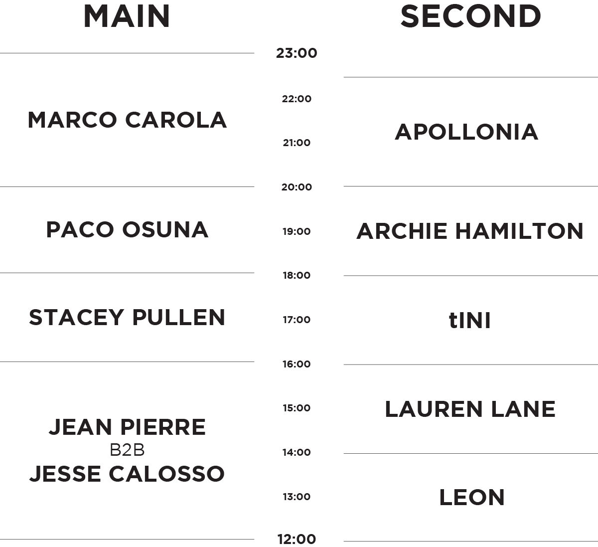 Timetable » Music On Festival