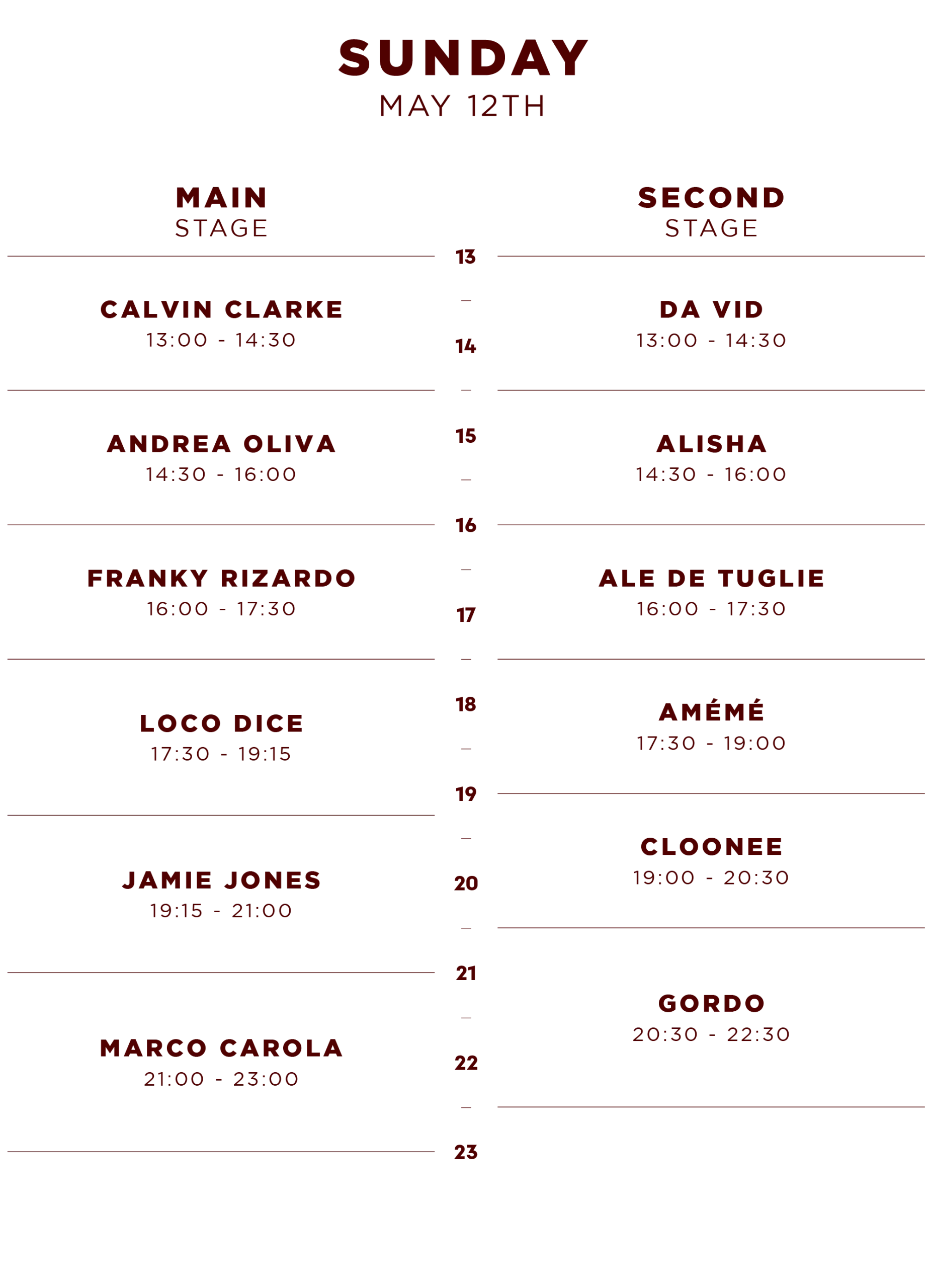 Timetable » Music On Festival